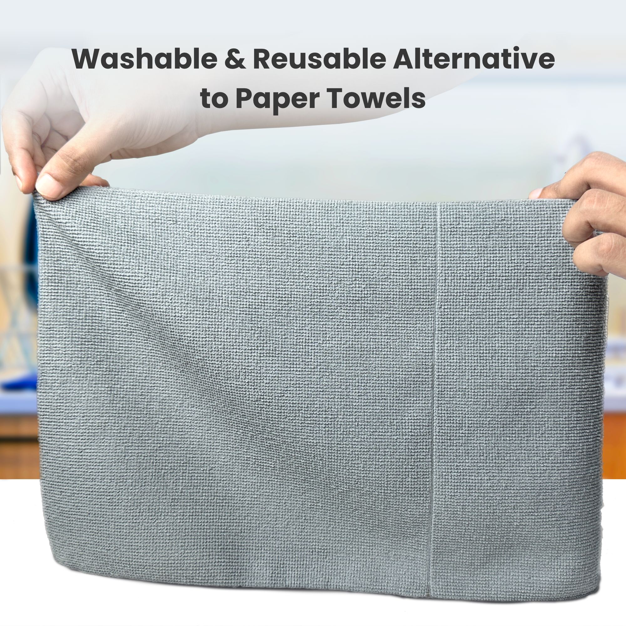 Reusable Kitchen Towel Roll - Ash Color - Soft Microfiber Fabric