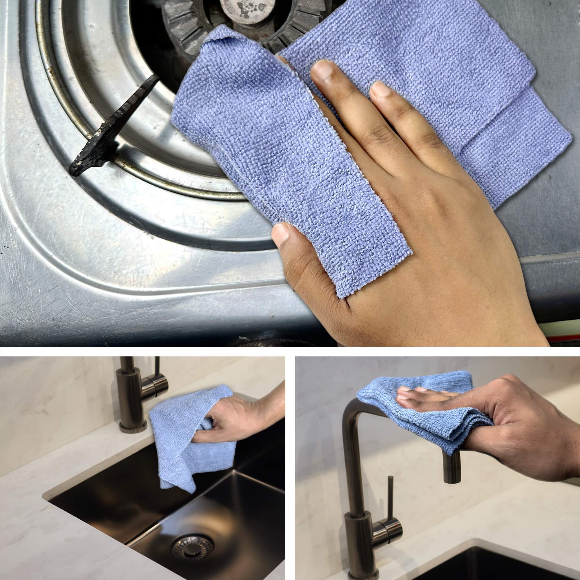 Reusable Kitchen Towel Roll - Blue Color - Soft Microfiber Fabric