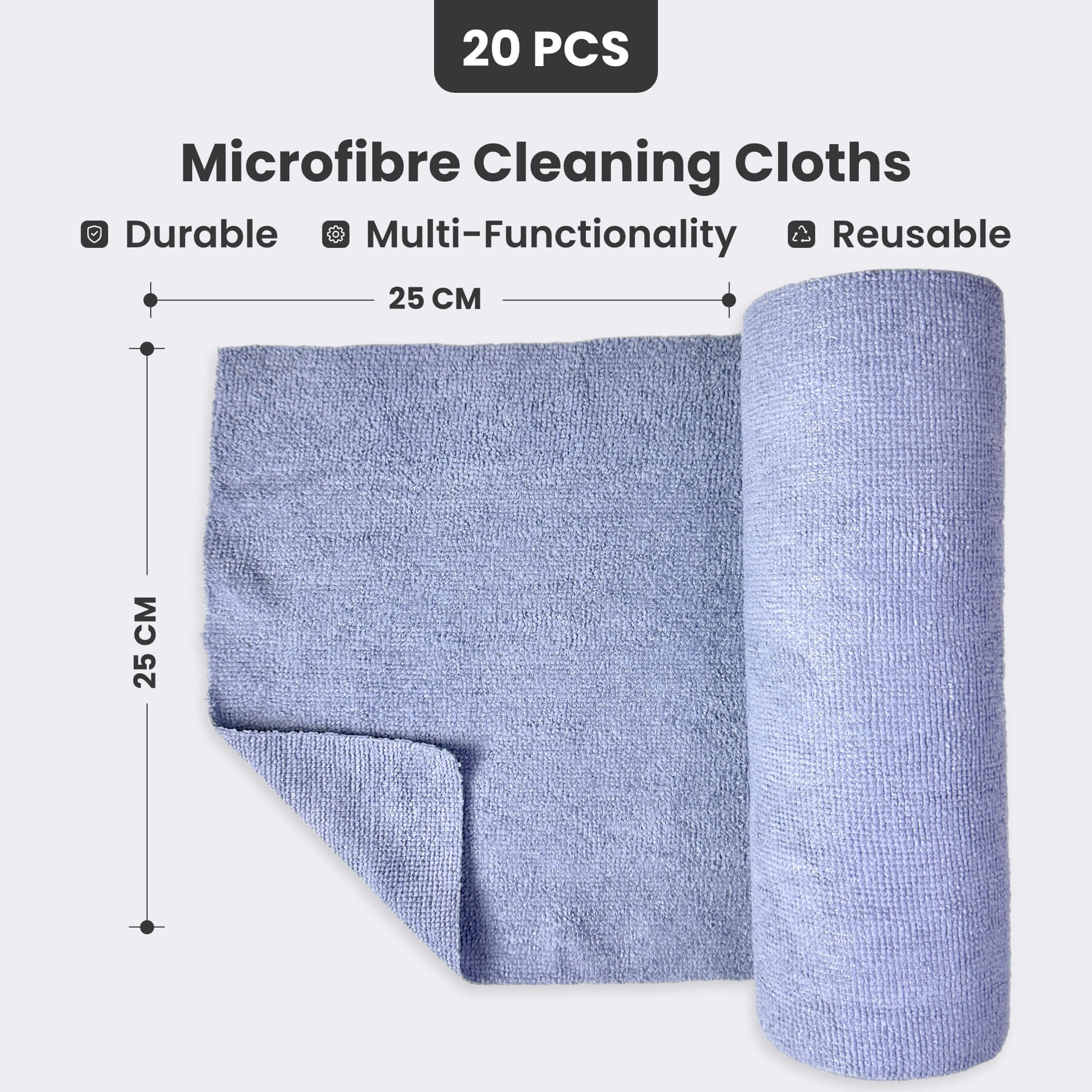 Reusable Kitchen Towel Roll - Blue Color - Soft Microfiber Fabric