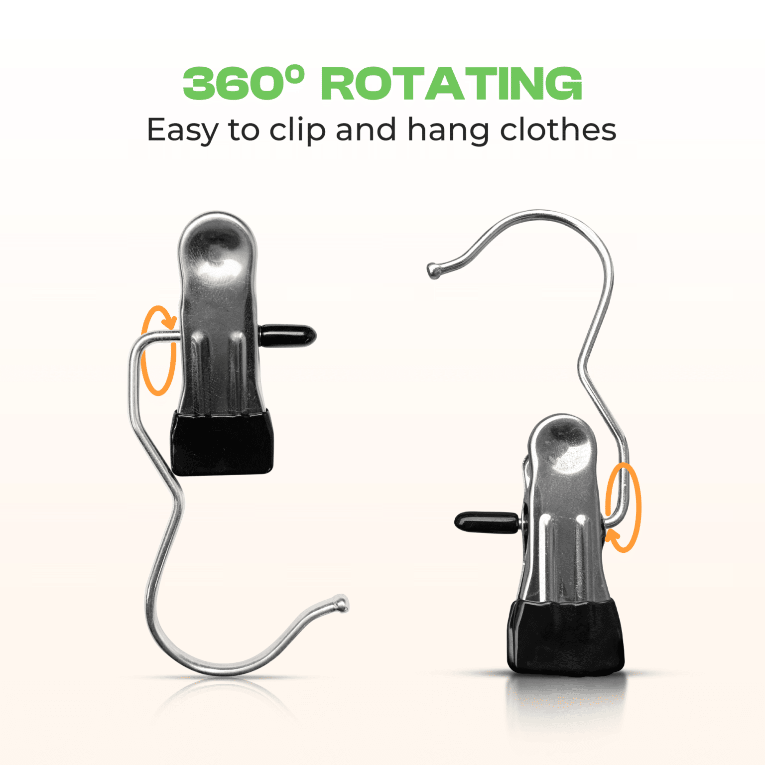 Hanger Clip Set - 5 Pieces Stainless Steel Hanger Clips