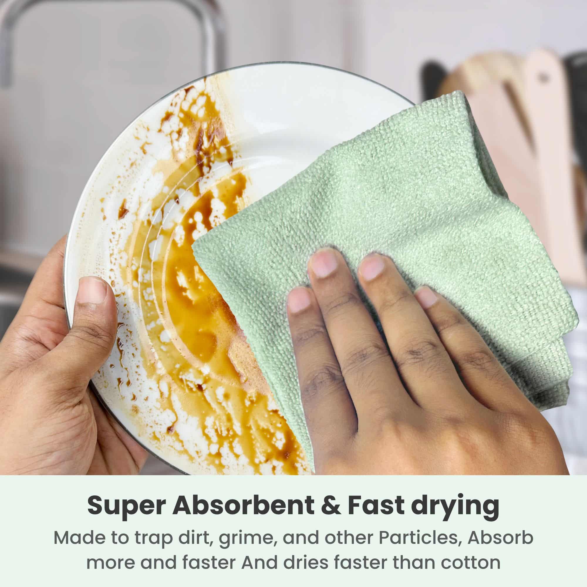 Reusable Kitchen Towel Roll - Paste Color - Soft Microfiber Fabric